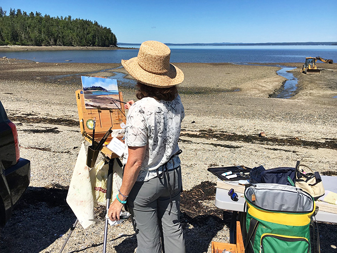 At Castine's Plein Air Festival, artists capture the town's beauty faster than you can say "Bob Ross would be proud."