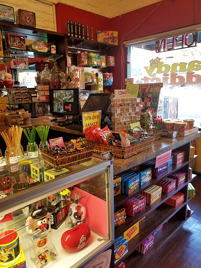 The candy command center, where sugar dreams come true! This counter is like mission control for your sweet tooth's wildest fantasies.