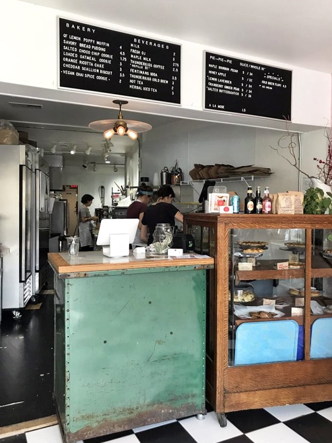 The counter of dreams: Where pies go to show off and customers come to fall in love.