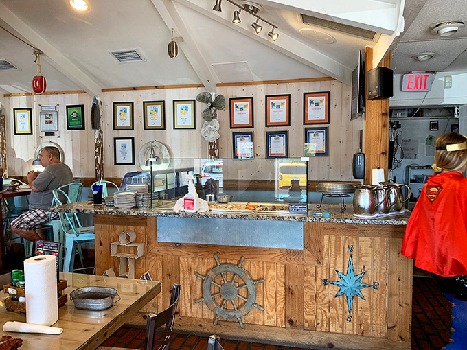 Ahoy, matey! This nautical-themed counter is where seafood dreams come true. Just don't expect any "Arrr" with your order.