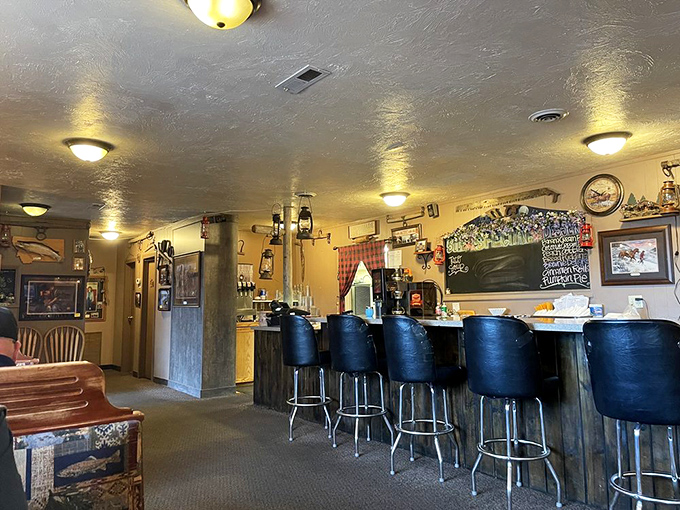 Belly up to the bar, folks! This cozy counter is the perfect spot to chat with locals and discover the town's best-kept secrets.