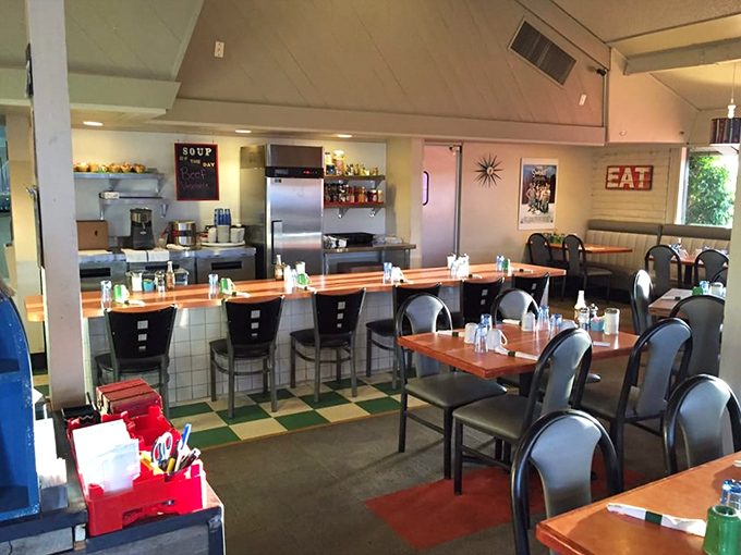 Pull up a chair at the counter and watch the breakfast magic happen. It's the best show in town, and you get to eat the props!