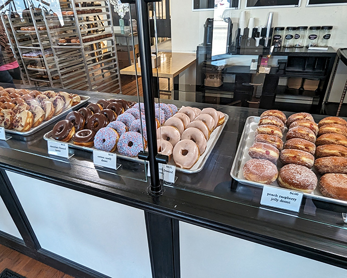 Donut nirvana achieved! This display case is what I imagine St. Peter's pearly gates look like.