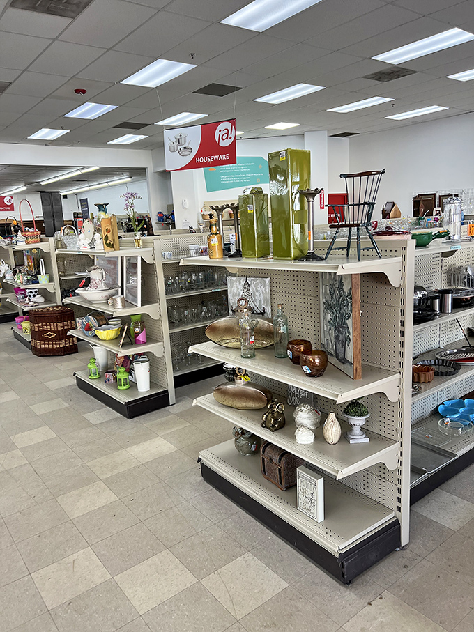 Kitchen gadgets galore! From fondue pots to bread makers, it's a museum of culinary ambition.