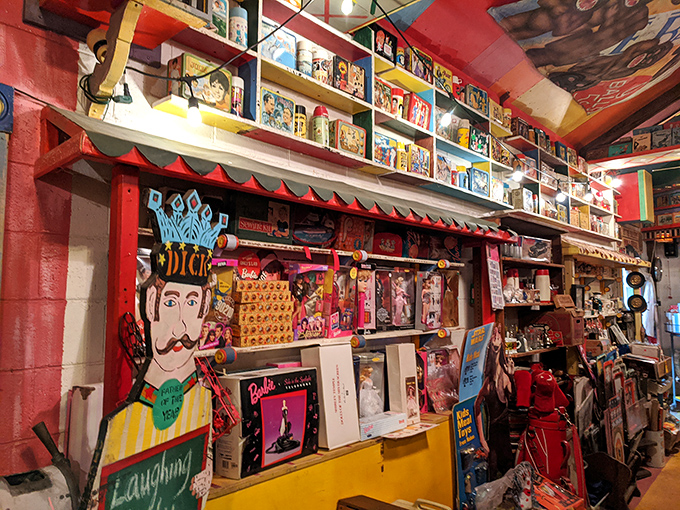 Look up, look down, look all around! This sensory overload of vintage delights is like diving headfirst into the attic of America's collective childhood.