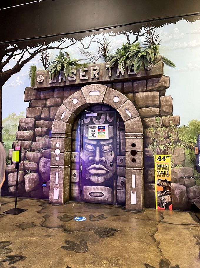 "Hold onto your butts!" This laser tag arena transports you to a world where stealth and strategy are your best defense against prehistoric predators.