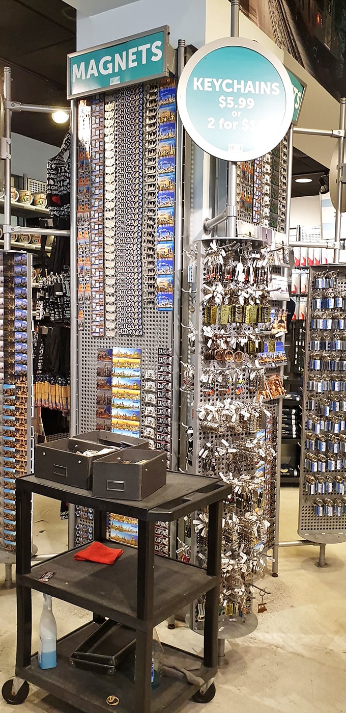 Stick a piece of Chicago on your fridge or jingle it on your keychain. These magnets and keychains are like tiny, portable pieces of the Windy City.