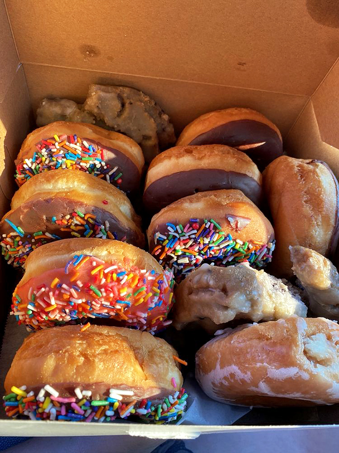 A box of joy in every flavor. This mixed dozen is like a greatest hits album for your mouth.