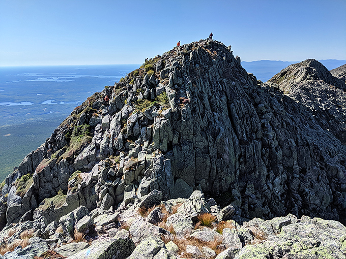 Pamola Peak: Where the clouds play hide-and-seek with mountain tops, and hikers feel on top of the world&mdash;literally.