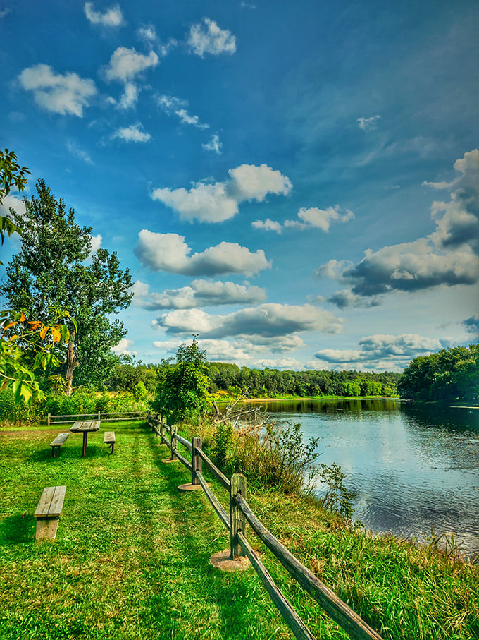 Nature's dining room, where the view always beats the food. But hey, even a PB&J tastes gourmet when you're surrounded by this scenery!