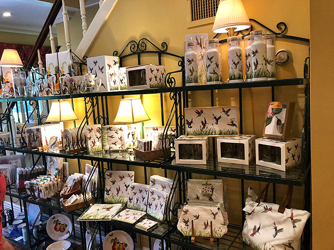 Feathered friends: The gift shop's whimsical bird-themed wares let you take a piece of Door County charm home with you.
