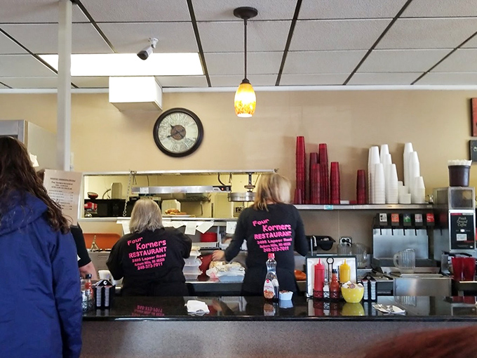 The unsung heroes of your breakfast bliss. These hardworking staff members are like breakfast ninjas, serving up smiles and skillets with equal finesse.