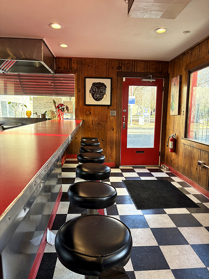 Take a seat in the time machine. These stools have witnessed decades of first dates, business deals, and "I'll just have one more bite" promises.