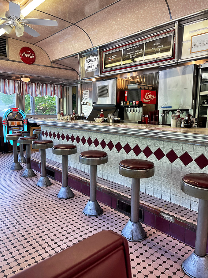 Pull up a stool and prepare for magic. This classic diner bar is where breakfast dreams come true.