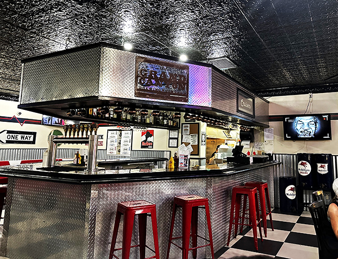 At this bar, you're more likely to order a root beer float than a martini. It's where "top shelf" refers to the vintage model cars, not the liquor.