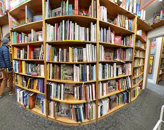 Round and round we go! This curved bookshelf is like a literary merry-go-round for grown-ups.