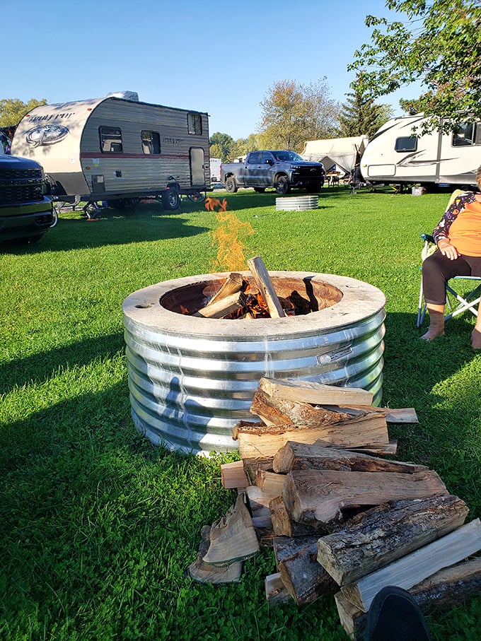 Campfire goals! Nothing says "vacation" like roasting marshmallows under the stars. S'more fun for everyone!