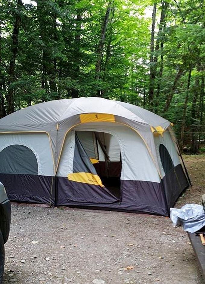 Camping goals: Where 'roughing it' means choosing between marshmallow flavors for your s'mores.