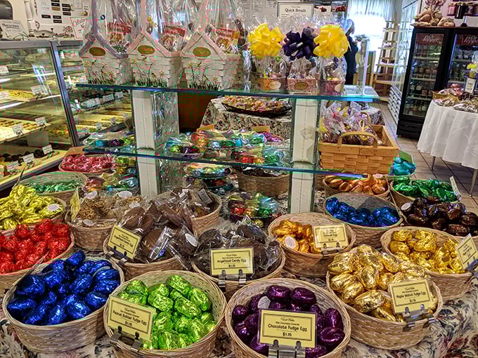 A rainbow of sweetness awaits! It's like the pot of gold at the end of the rainbow, except every color is delicious.