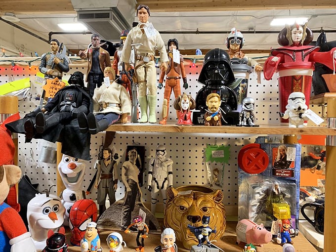 Star Wars meets Frozen in this toy galaxy far, far away. It's like Comic-Con exploded in your childhood bedroom - nostalgia overload guaranteed!