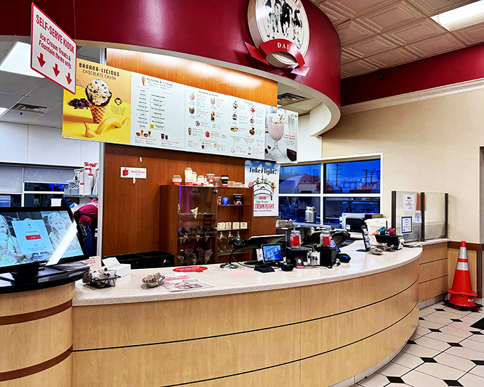 The gateway to frozen bliss! This counter is where dreams come true and difficult decisions are made. Choose wisely, grasshopper.