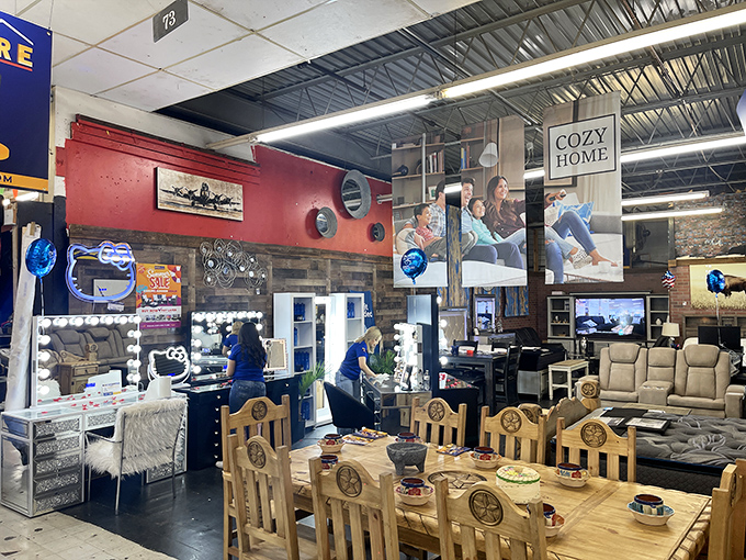 "Cozy Home" indeed! This furniture display is like a 3D Pinterest board come to life, ready to transform your space into a magazine spread.