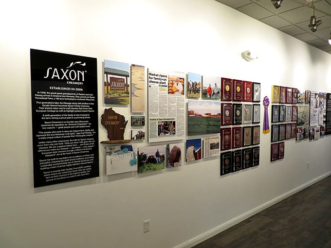 A wall of fame that's aged to perfection. LaClare's history is as rich and complex as their finest aged cheddar.