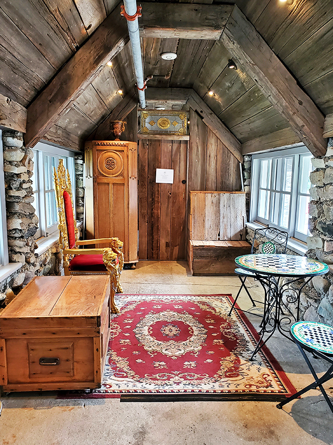 Cozy quarters fit for royalty. This snug room proves that even castle-dwellers appreciate the comforts of home.