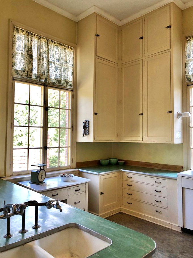 A kitchen that's seen more action than a Food Network studio, with a dash of vintage charm.