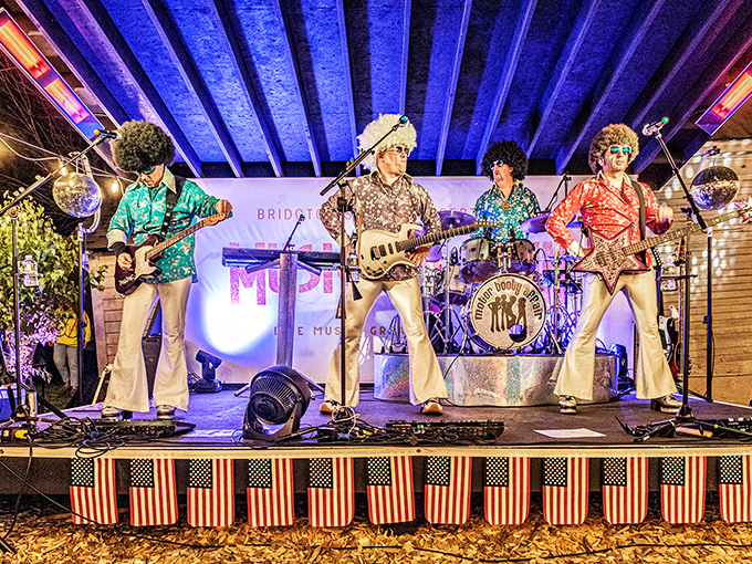 The Beatles meet Bridgton! This groovy tribute band is bringing flower power to Maine, proving that you're never too old to rock n' roll (or wear bell-bottoms).