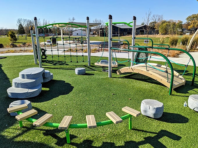 Ninja Warrior: Playground Edition. Conquer this course and you've earned yourself an extra scoop of custard, Wisconsin-style!
