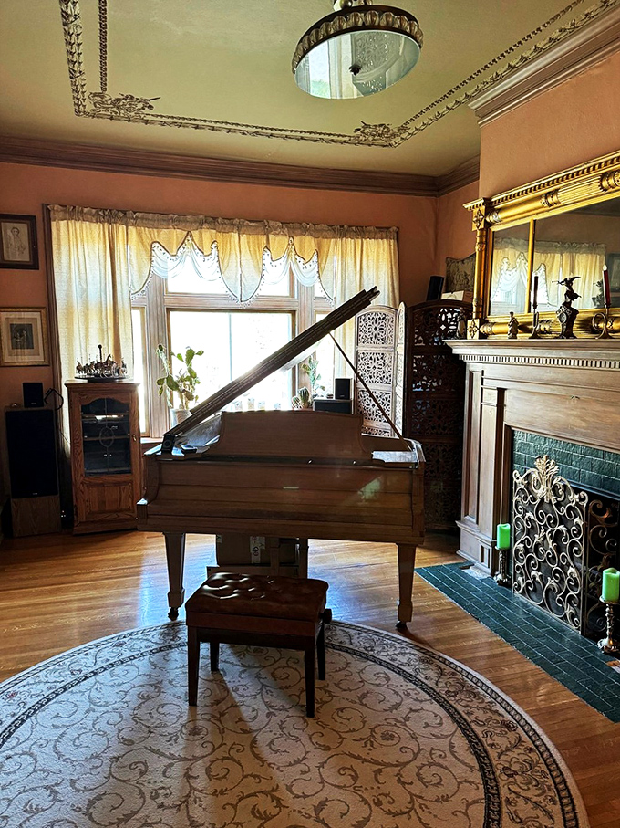 Tickle those ivories! This grand piano is ready for impromptu performances. Circus march, anyone?