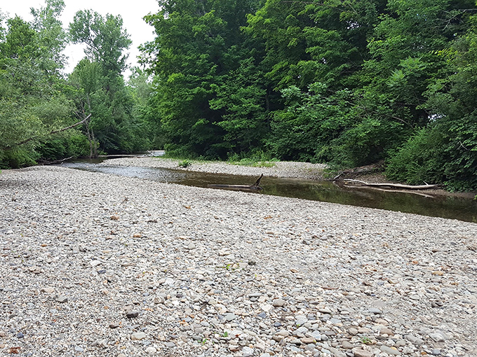 Who needs a beach when you've got this rocky riverbed? It's nature's version of a zen garden, with the soothing sounds of rushing water included.