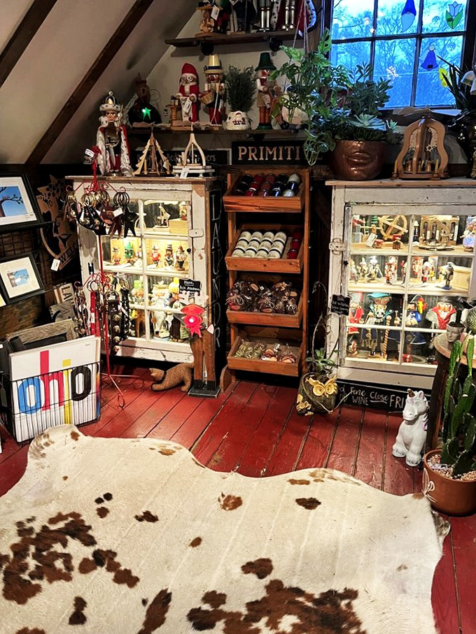 Shelf-help section! Whether you're into Star Wars or succulents, these eclectic shelves have a little something for everyone's inner collector.