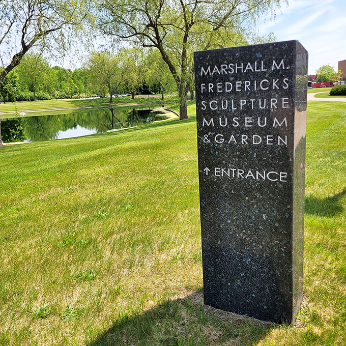Follow the black monolith to artistic enlightenment. It's like 2001: A Space Odyssey, but with more sculptures and fewer murderous computers.