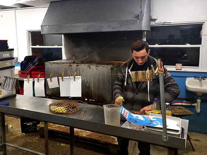 Behind the scenes of seafood magic. This kitchen wizard is turning fresh catch into culinary gold.