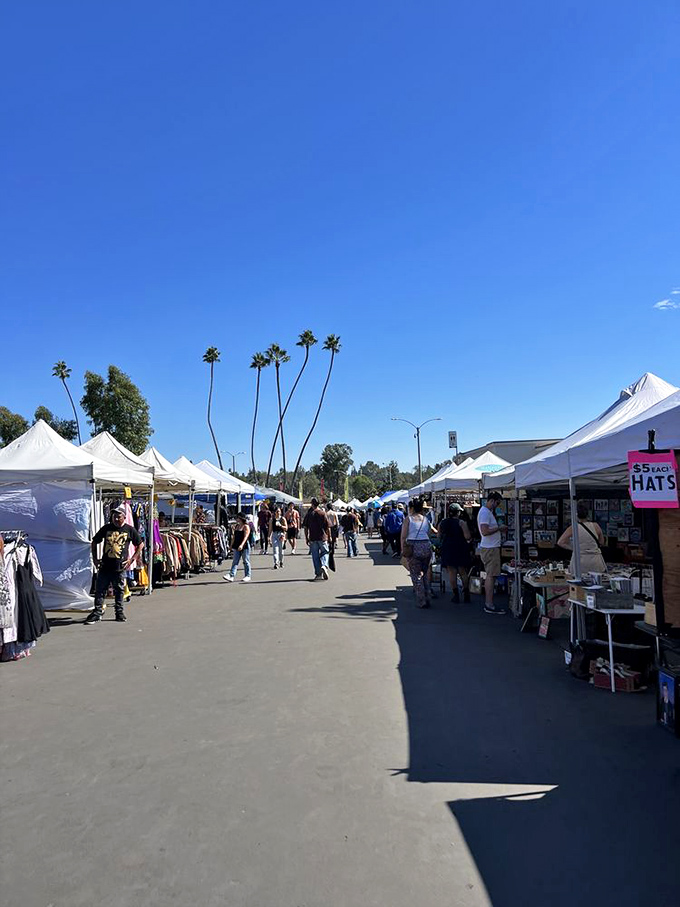 Bargain hunters' paradise in full swing. The bustling aisles are a testament to the old saying, "One man's junk is another man's joy."
