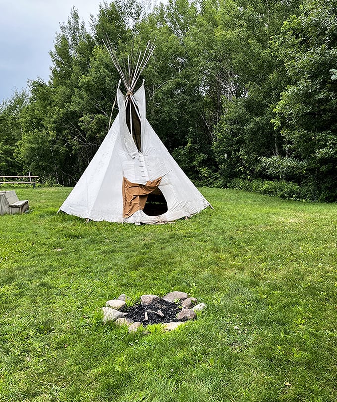 Teepee retreat: This isn't your average campsite. It's a portal to simpler times, minus the threat of saber-toothed tigers.