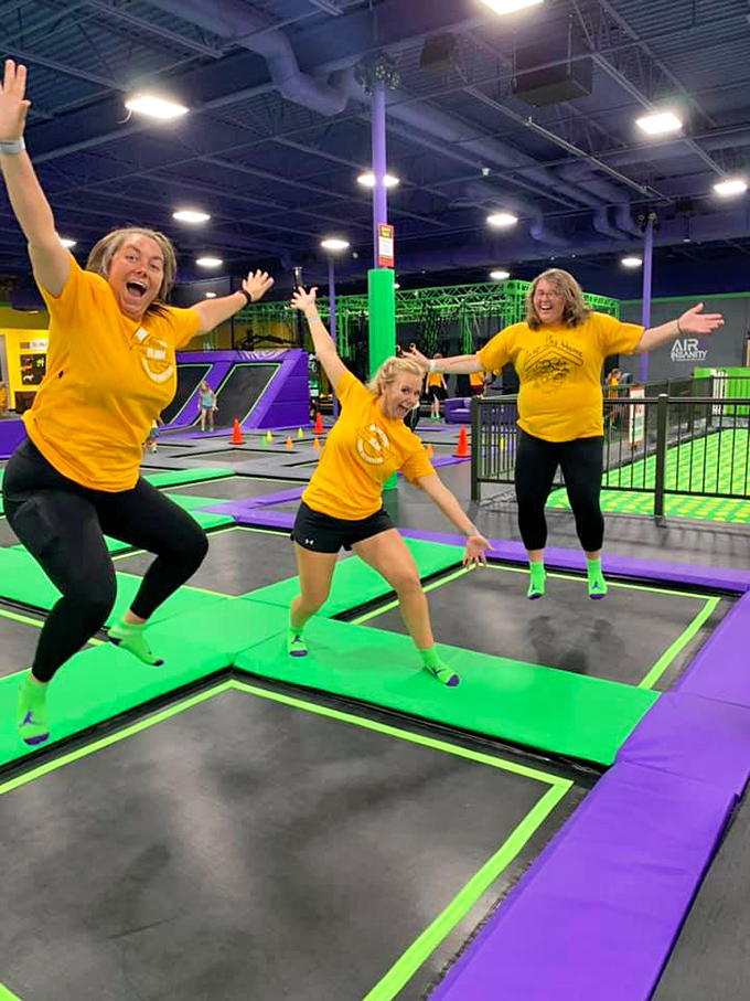Bouncing knows no age limit. These ladies are proof that you're never too old to have a spring in your step!
