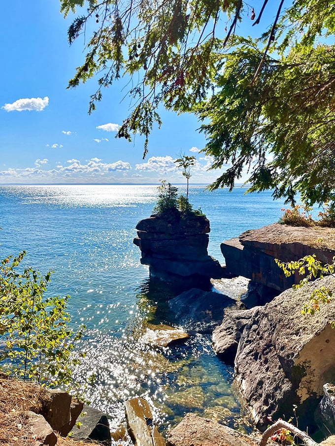 Big Bay's beach: Lake Superior's answer to the Caribbean. Same pristine sand, more cheese curds.