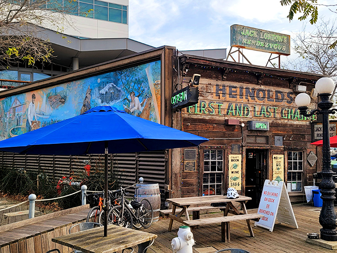 Time stands still at Heinold's First and Last Chance Saloon. Mind the sloping floor &ndash; it's not just the whiskey making you wobble!