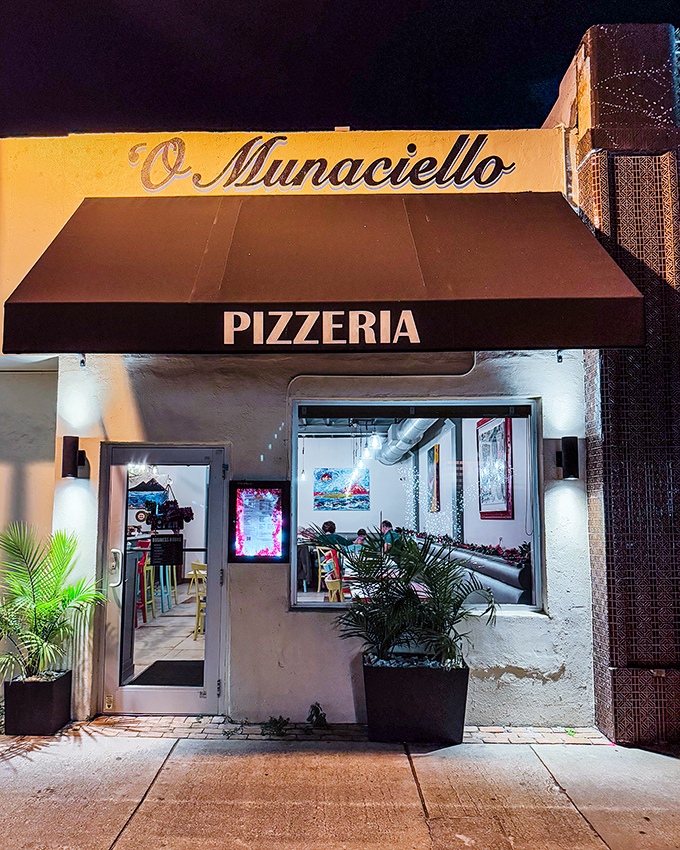 Neapolitan nights! 'O Munaciello's cozy exterior invites you into a world of authentic Italian flavors. Passport optional!