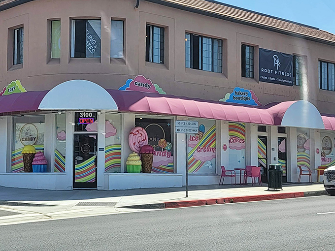 Sweet dreams are made of this. B. Candy's storefront looks like it was designed by Willy Wonka after a particularly vivid acid trip.