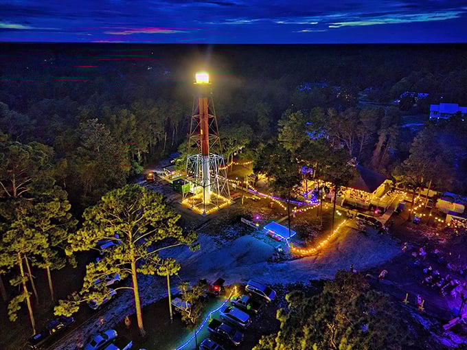 Moonlit magic: Crooked River Lighthouse by night is like a scene from a romantic movie, minus the cheesy dialogue.
