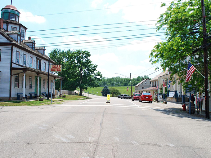 Step into a living history book in Zoar. That onion-domed hotel has probably seen more action than a Jane Austen novel.