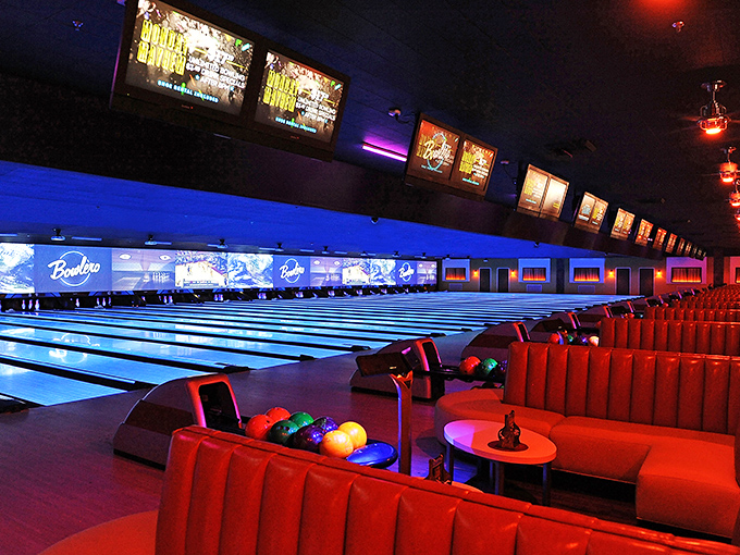 Welcome to bowling nirvana! These gleaming lanes are where dreams of perfect games are born (and often quickly shattered).