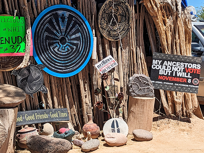 Who needs fancy decor when you've got character? This place is like your cool grandma's attic, but with better food.