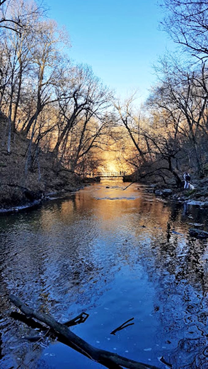 Fall's golden touch transforms Minneopa into a painter's palette. Van Gogh would've traded an ear for this view!