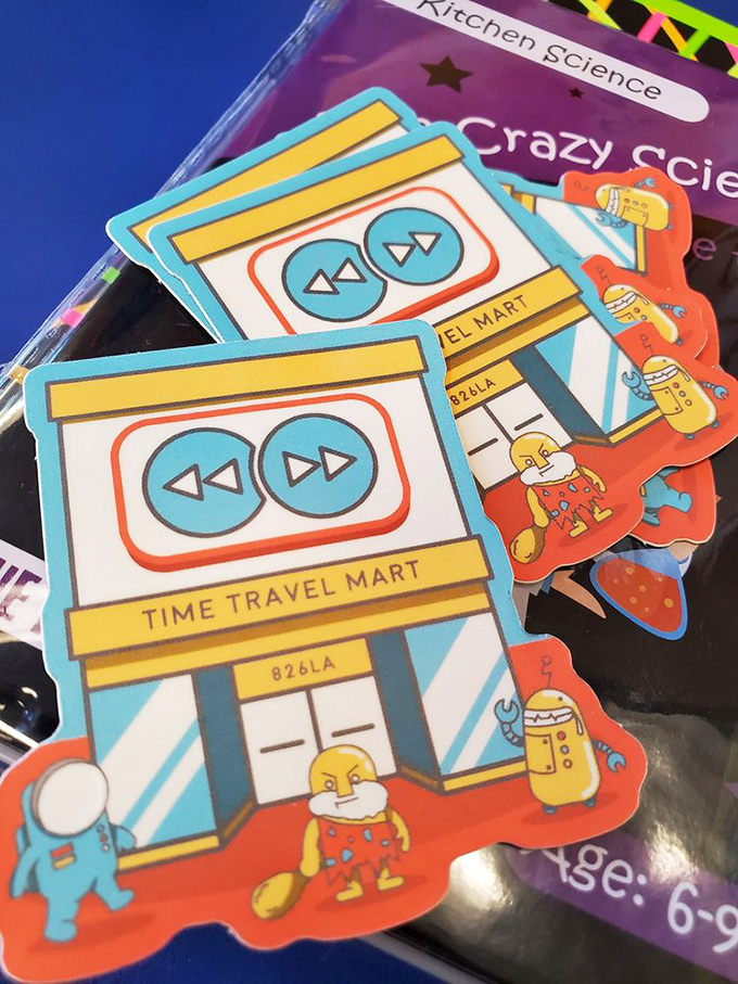 Slap these stickers on your time machine and cruise the centuries in style. Warning: May cause temporal paradoxes and giggles.