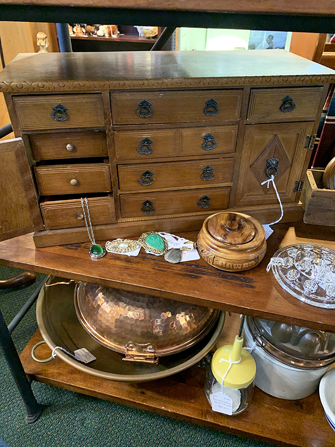 Drawers for days! This stately chest could hide more secrets than a spy novel, with hardware to match its mysterious allure.